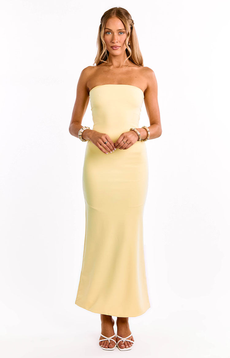 Arizona Yellow Crepe Maxi Dress | Beginning Boutique AU