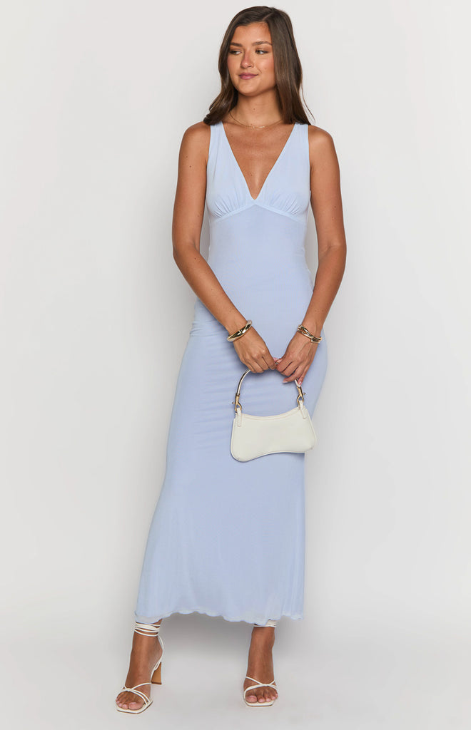 Sunflower Lilac Mesh Maxi Dress – Beginning Boutique