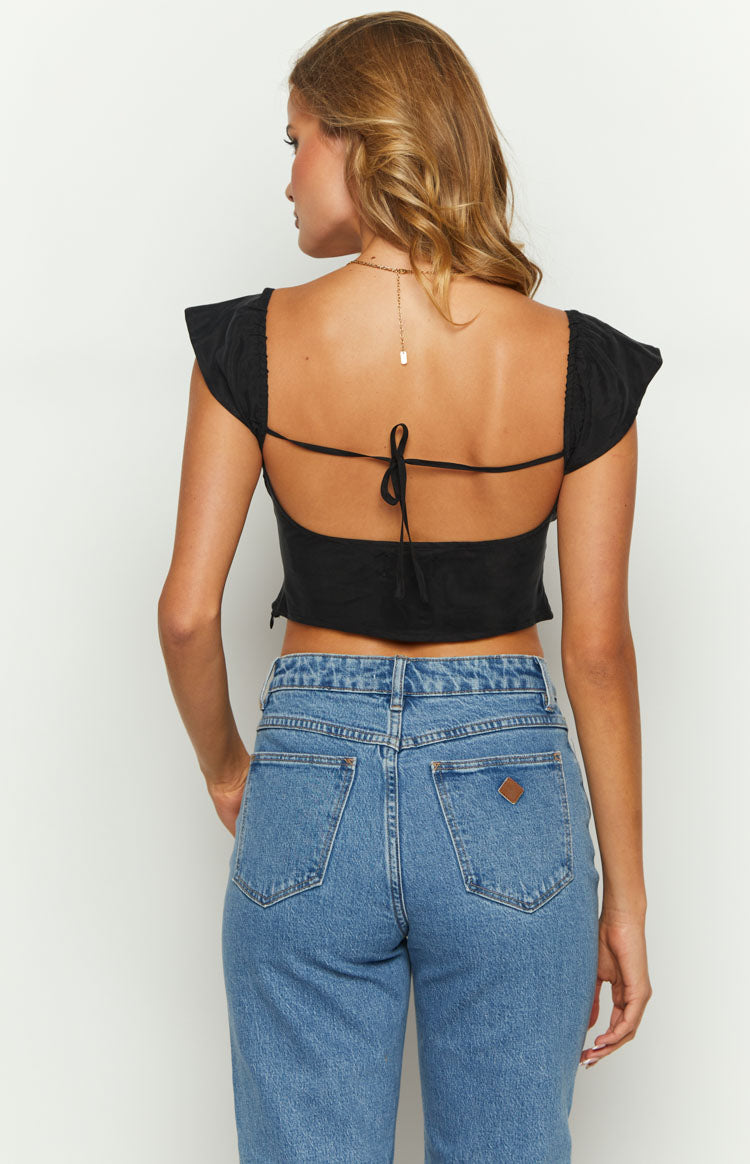 Anna Black Top – Beginning Boutique