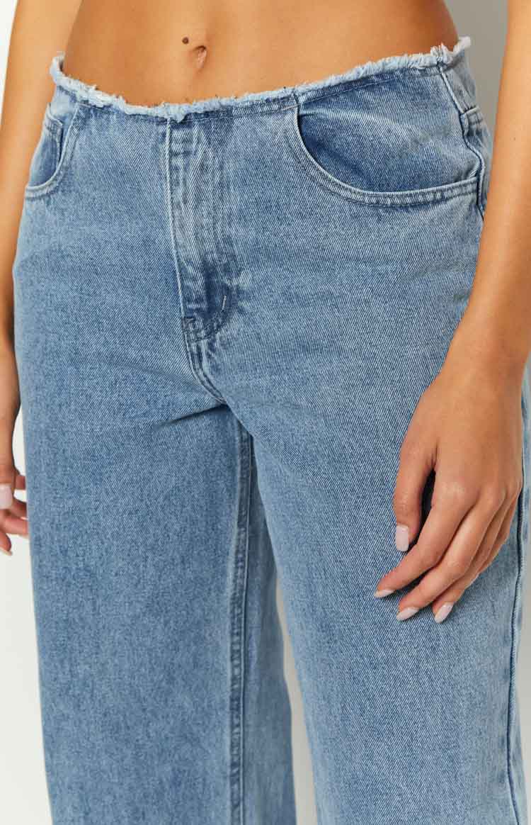 Austin Mid Rise Mid Wash Blue Denim Jeans – Beginning Boutique