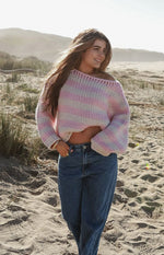 Bea Pink Striped Sweater | Beginning Boutique AU