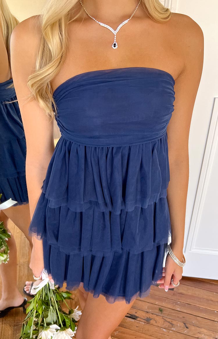 Birthday Girl Navy Mini Party Dress | Beginning Boutique AU
