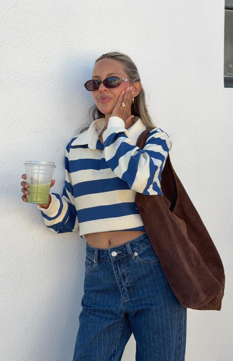Carey Blue Striped Jersey | Beginning Boutique AU