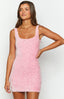 Charming Pink Sequin Mini Dress – Beginning Boutique