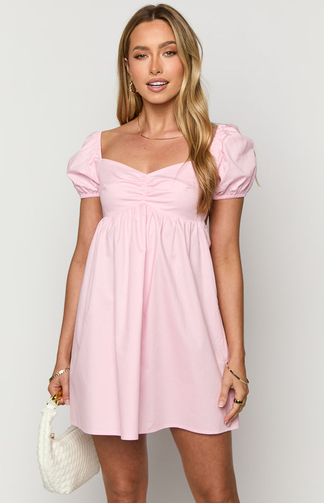 Clara Pink Mini Dress – Beginning Boutique