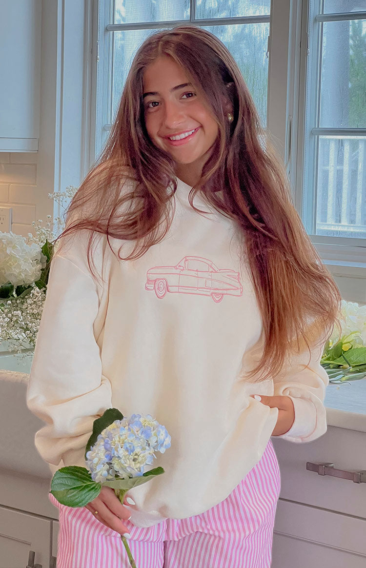Elodie Cream Crew Neck Sweater – Beginning Boutique