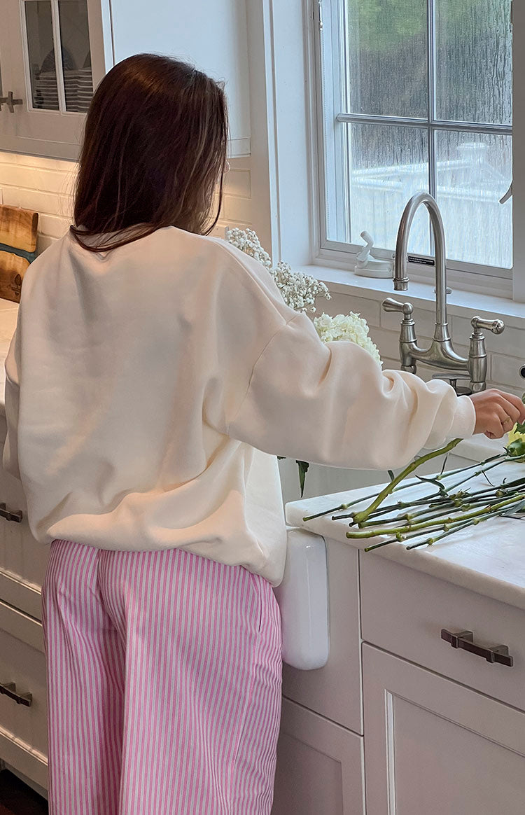Elodie Cream Crew Neck Sweater – Beginning Boutique
