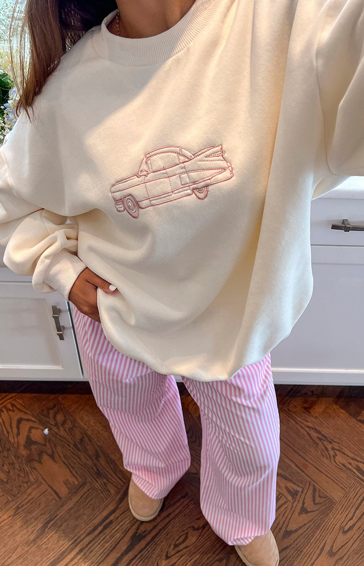 Elodie Cream Crew Neck Sweater – Beginning Boutique