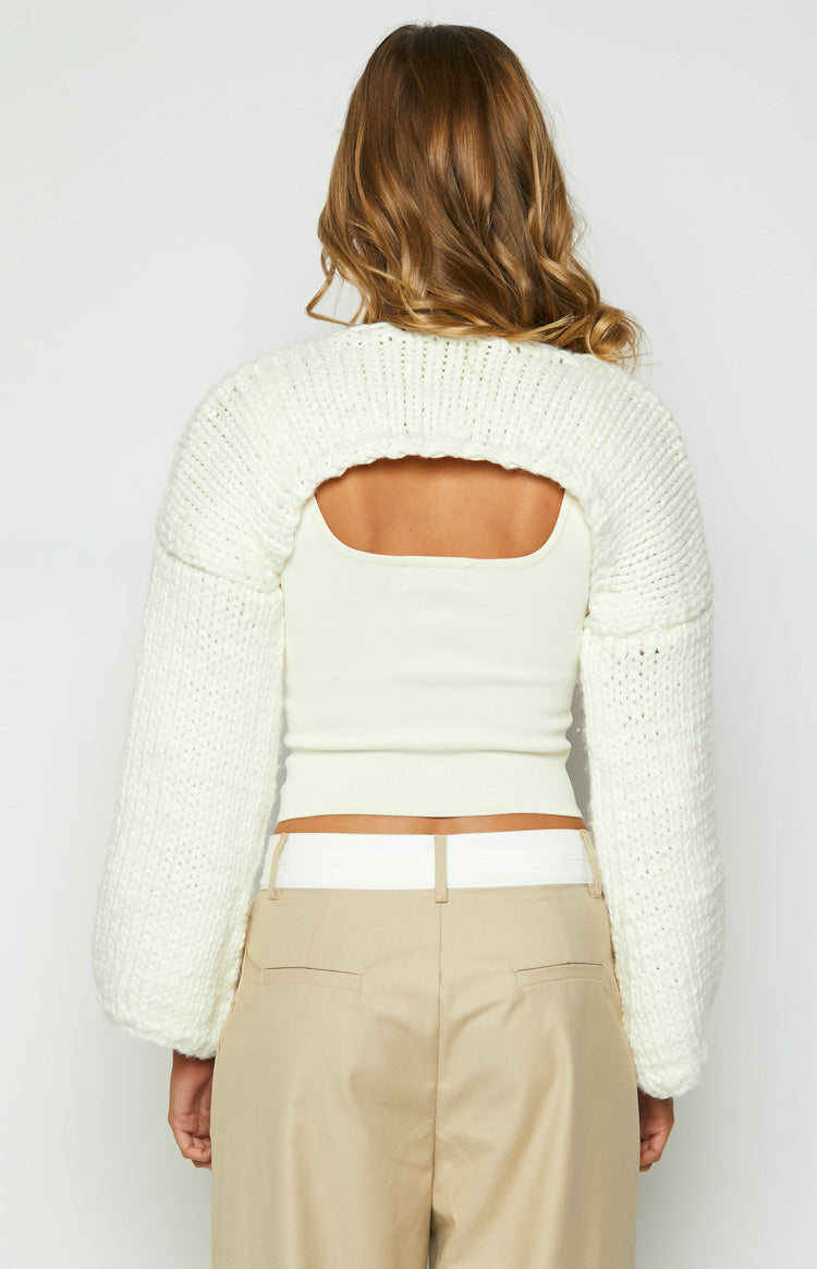 Ferla Cream Knit Shrug – Beginning Boutique