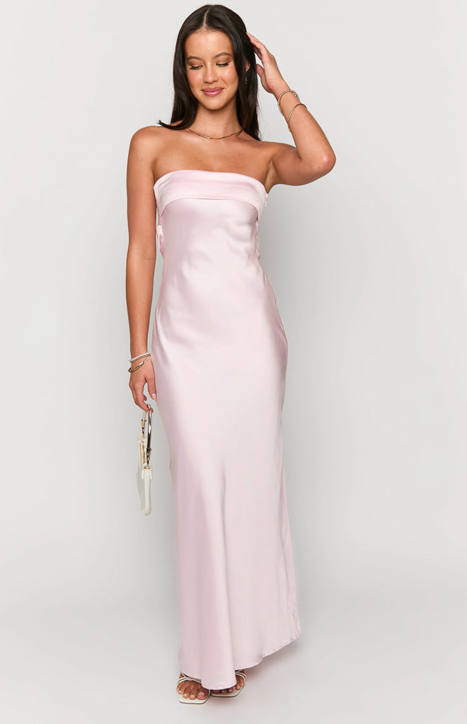 Maiah Light Pink Maxi Dress – Beginning Boutique