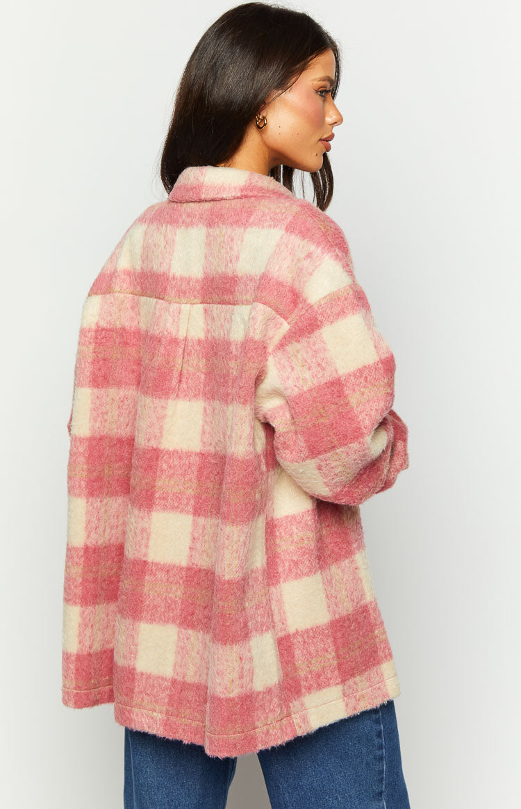 Neve Pink Check Jacket – Beginning Boutique