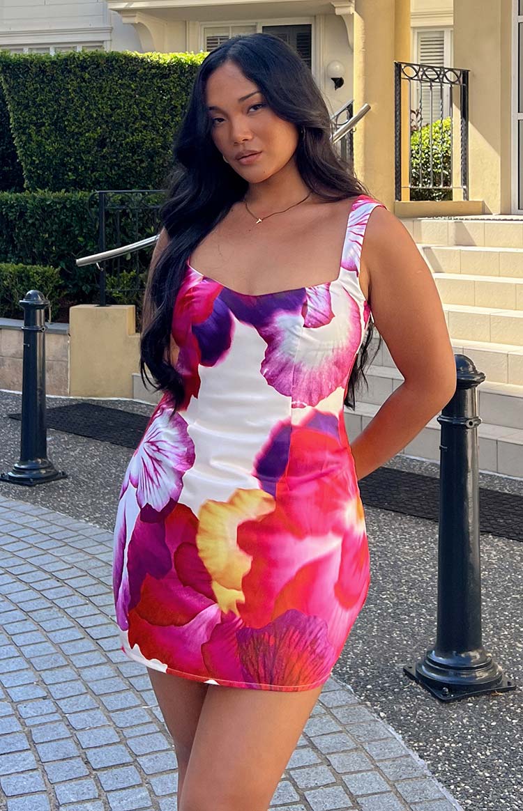 Pansy Pink Floral Sleeveless Mini Dress – Beginning Boutique