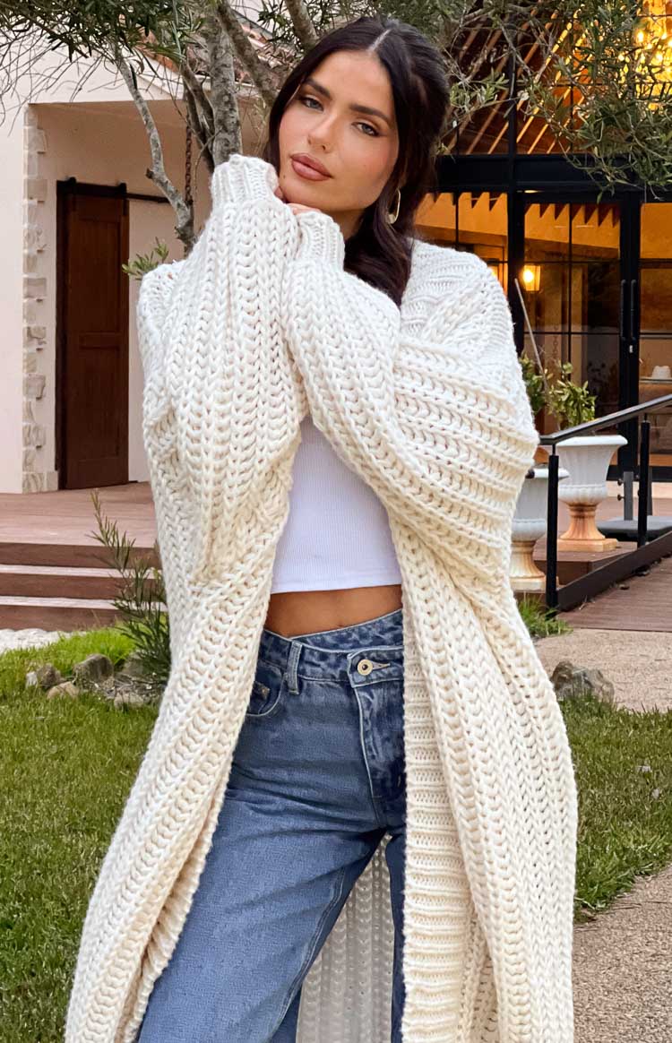 Peonie Cream Knit Cardigan – Beginning Boutique