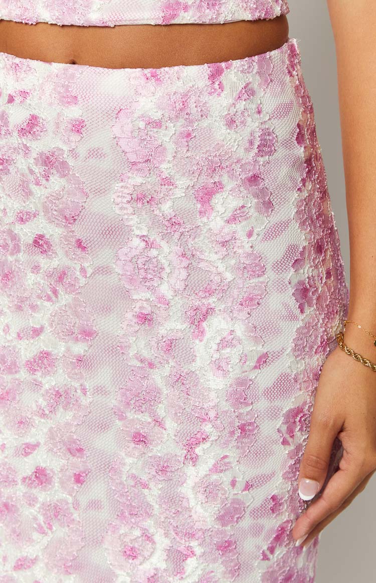 Peony Paradise Pink Lace Maxi Skirt – Beginning Boutique