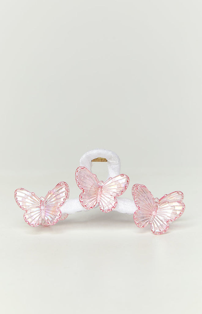 Pink Iridescent Butterfly Claw Clip – Beginning Boutique