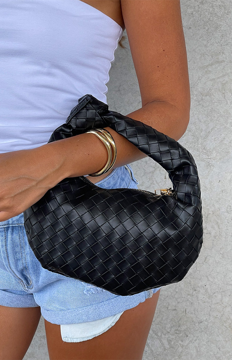 Rylie Black PU Shoulder Bag | Beginning Boutique AU