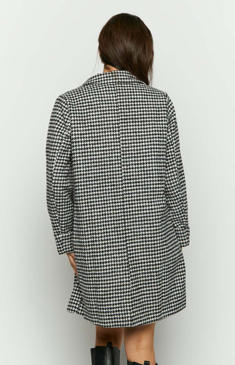 Shila Black and White Check Jacket – Beginning Boutique