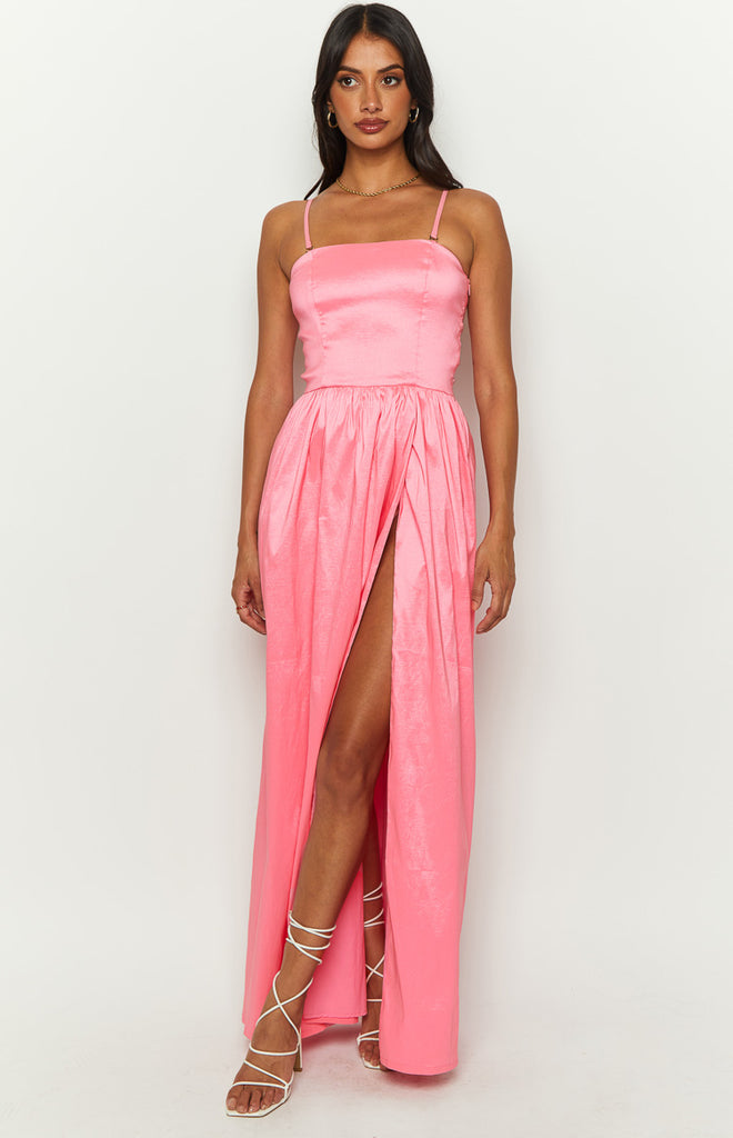 Sunnie Pink Strapless Maxi Dress – Beginning Boutique