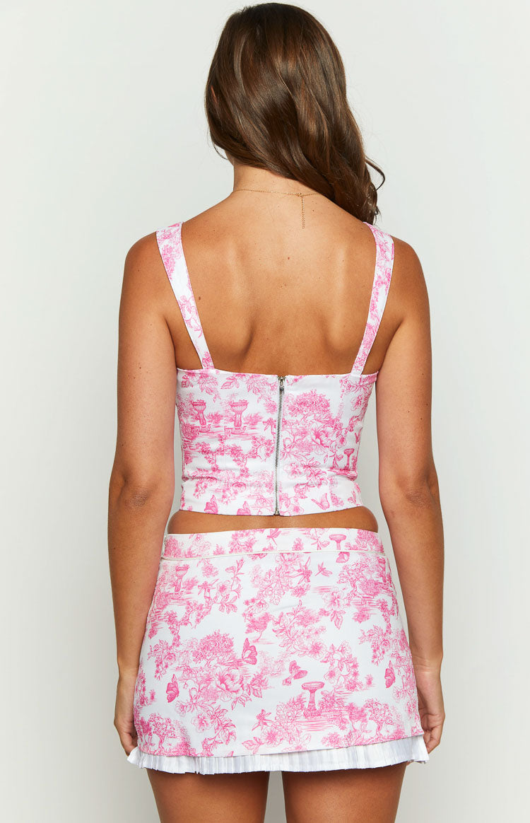 Till Forever Pink Printed Top – Beginning Boutique