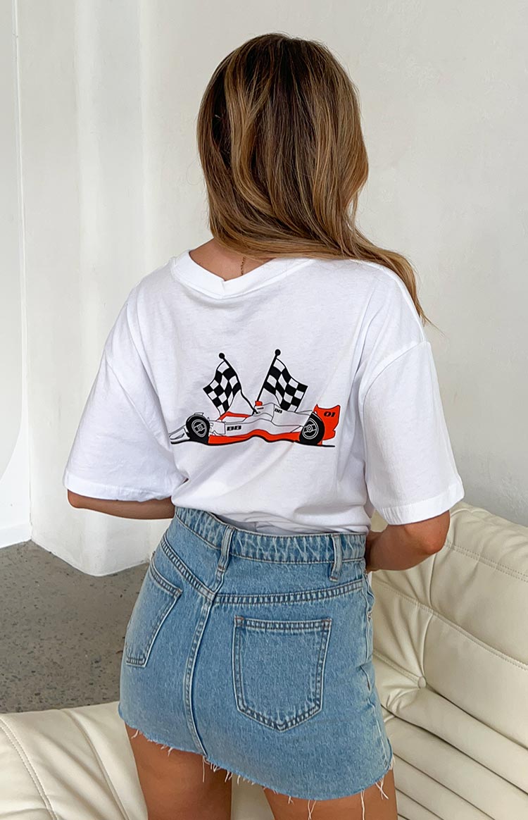 Too Quick White Tee – Beginning Boutique