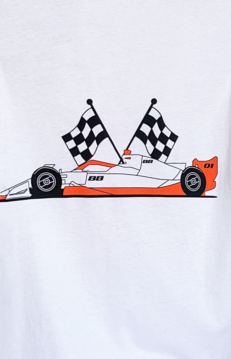 Too Quick White Tee – Beginning Boutique