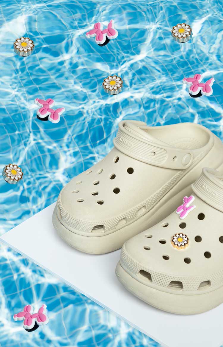 Yellow Sunflower And Pink Poodle Croc Jibbitz | Beginning Boutique AU