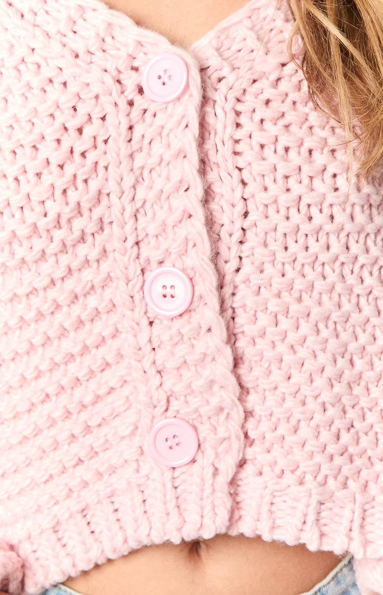 Jen Light Pink Knit Cardigan – Beginning Boutique