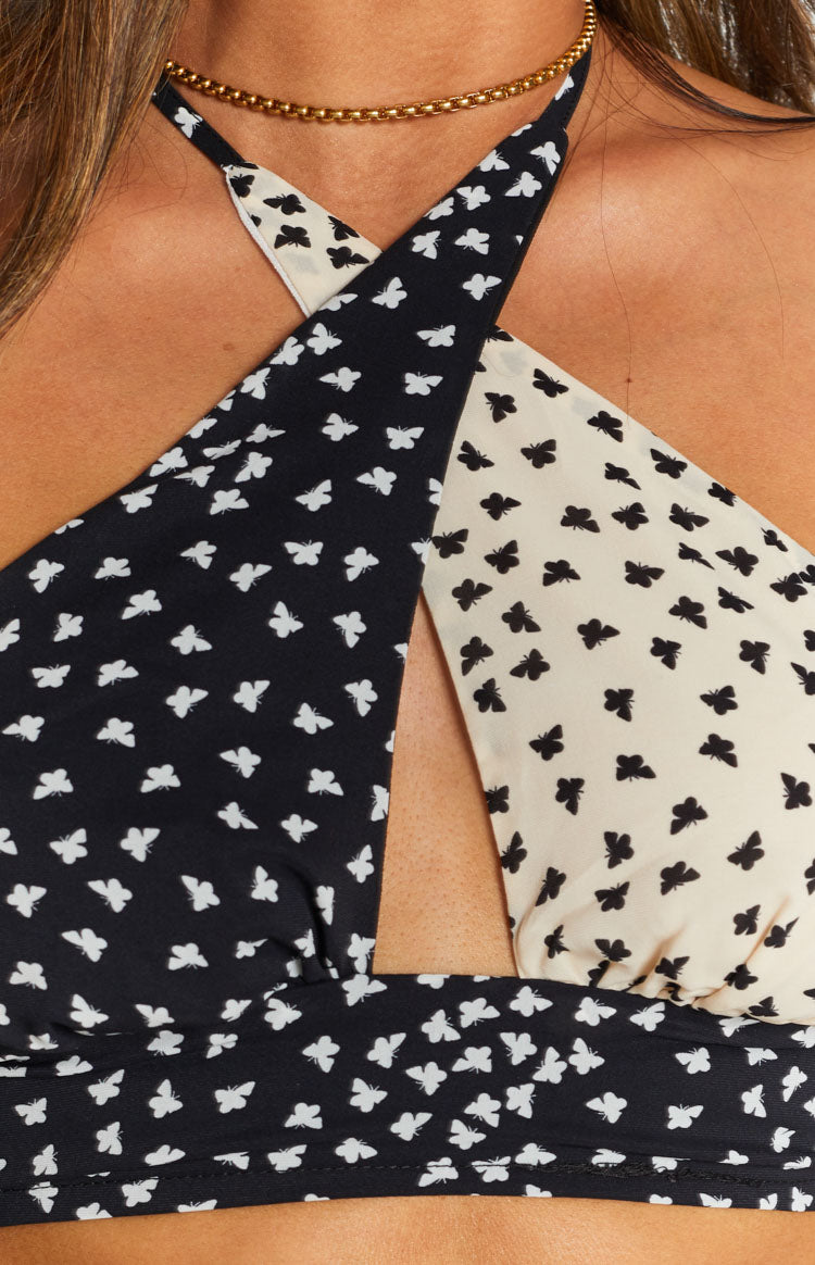 Addicted Printed Halter Top Black – Beginning Boutique