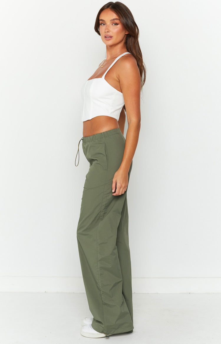 Bronx Khaki Drawcord Cargo Pants – Beginning Boutique