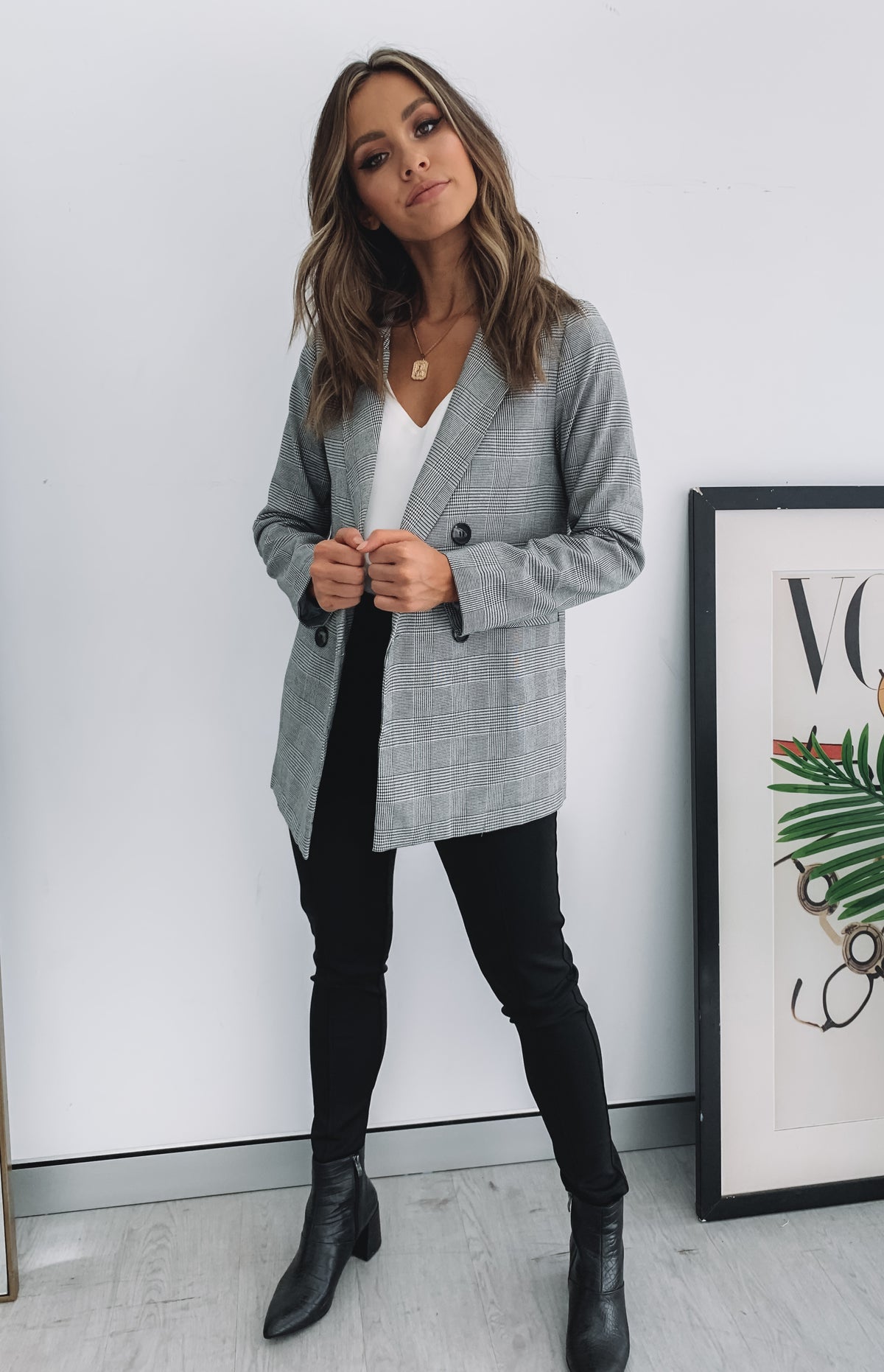 Brooklyn Times Blazer Check – Beginning Boutique