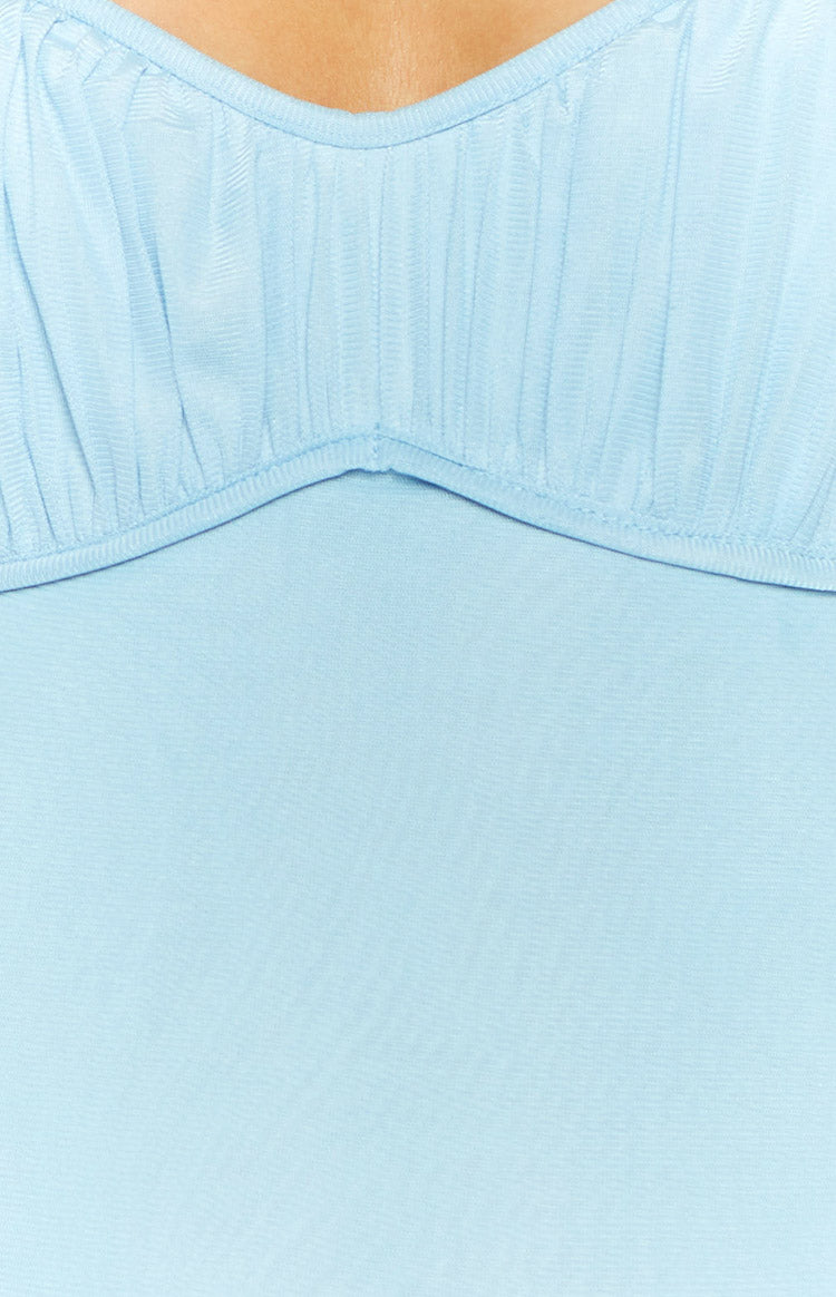 Caldwell Blue Mesh Mini Dress – Beginning Boutique