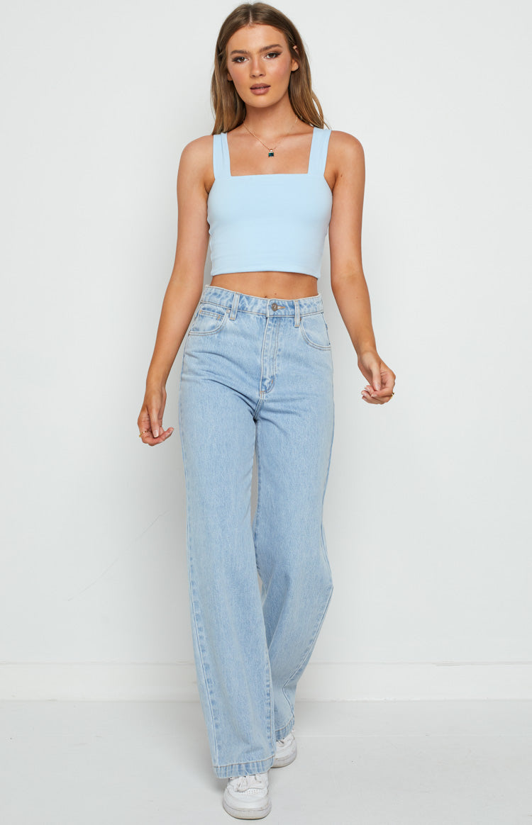 Nellie Crop Blue – Beginning Boutique